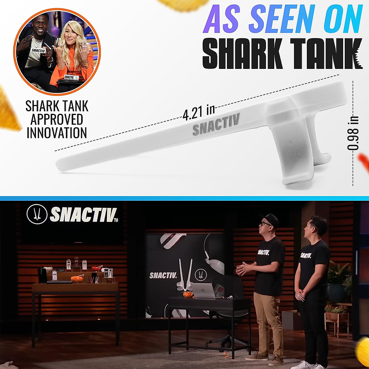 SNACTIV - Light Mode - The Official Snacking Tool of the Future, as seen on Shark Tank!, White, One Size