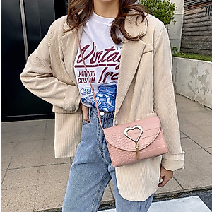 Black Shoulder Bag Handbag Shoulder Ladies Messenger Bag All-match Bag Fashion Bag Handbags for Women Shoulder Bags (Pink, One Size)