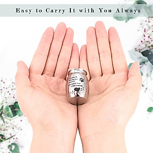 1.57 Inches Mini Small Cat Urn for Ashes Tiny Cremation Urn for Pet Ashes Mini Cat Paw Keepsake Urns Stainless Steel Small Ashes Urns Mini Small Urn for Cat Ashes Holder
