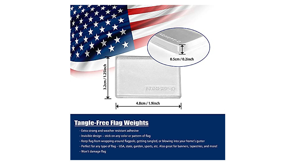 ADHERE-O Flag Weights: Stop Tangles, Stay Put on Windy Days