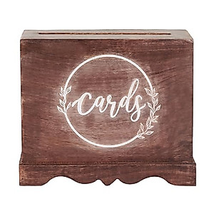 Eximious India Wedding Card Box with Card Slit and Lock 12"X10"X4.5"- Gift Wishing Well Card Box for Weddings, Receptions, Birthdays, Graduations, Baby Showers, Honeymoon Funds KHNDCNC (Walnut)