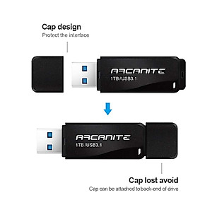 ARCANITE 1TB USB 3.1 Flash Drive - Optimal Read speeds up to 400 MB/s, Write speeds up to 200 MB/s (AK581T)