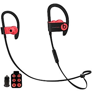 Beats by Dr. Powerbeats3 Wireless In-Ear Headphone W/MKK Car Adapter (Renewed) (Siren Red)