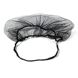 QIAN SOU Dispoable Beard Cover Protector Elastic Beard Net 200 Pack (200, Black)