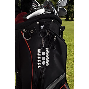 ProActive Sports Golf Tee Holder with Ball Markers and 12 Tee