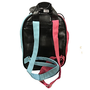 William Lamb Harley Quinn Batman Black Faux Leather Backpack Featuring Eye Catching Face Design, Black, Kids Regular