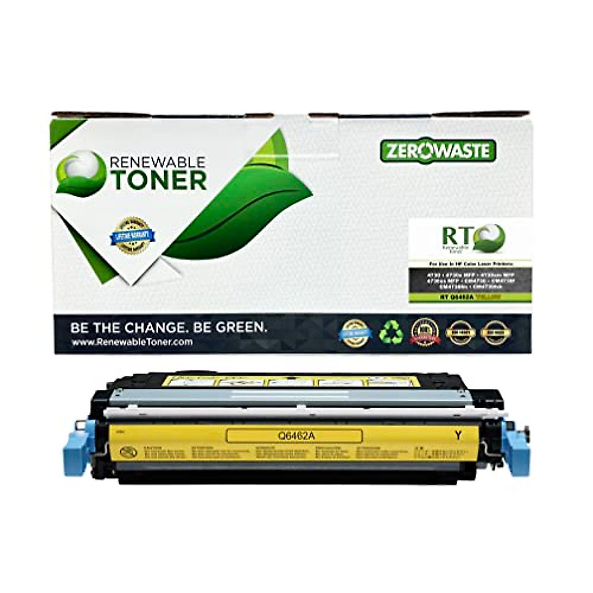 Renewable Toner Compatible Toner Cartridge Replacement for HP 644A Q6462A Color Laserjet 4730 MFP CM4730 (Yellow)
