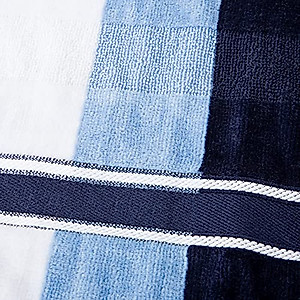 Lavish Home 100% Cotton Oakville Velour 6 Piece Towel Set-Navy