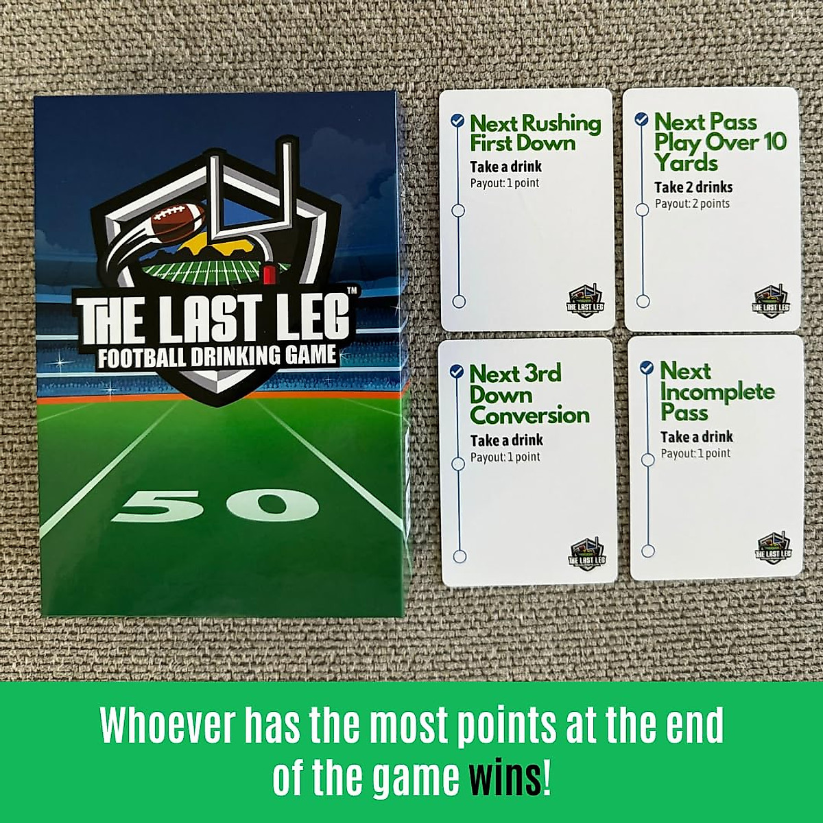Beer Pressure The Last Leg - Live Football Drinking Game. Perfect for Game Days, Tailgates, Parties, and Pre Games.