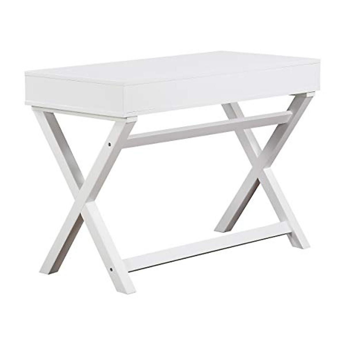 OSP Home Furnishings Washburn Chic Campaign Writing Desk, White
