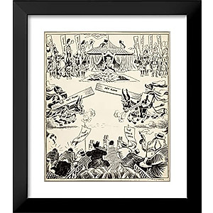 ArtDirect John Tinney McCutcheon 20x22 Black Modern Framed Art Print Titled at The Great Frisco Tournament