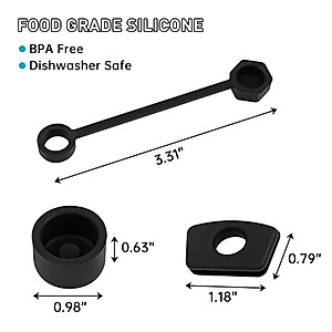 NiHome Food-Grade Silicone Spill Proof Stopper 6-Pack, Easy Installation Precision-Fit Large Leak Stoppers for Stanley 2.0 Tumblers 40 oz/30 oz, Complete Kit with Straw Covers, Stabilizers & Lid Seals