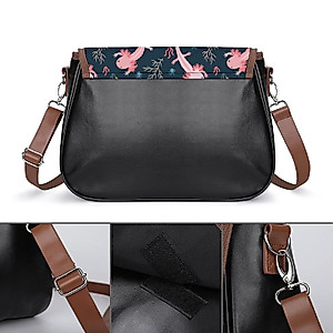FunnyStar Axolotl Sea Weed Print Ladies Shoulder Bags Crossbody Messenger Bag Cute Handbag PU Leather