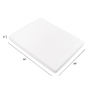 Babyletto 100% Organic Cotton All-Stages Midi Crib Sheet, GOTS-Certified, Fitted 360°, Ultra-Soft and Breathable Muslin - Plain White