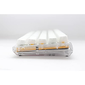 Ducky One 3 Mini Aura Clear White 60% Hotswap RGB LED Double Shot PBT Mechanical Keyboard Cherry MX Red