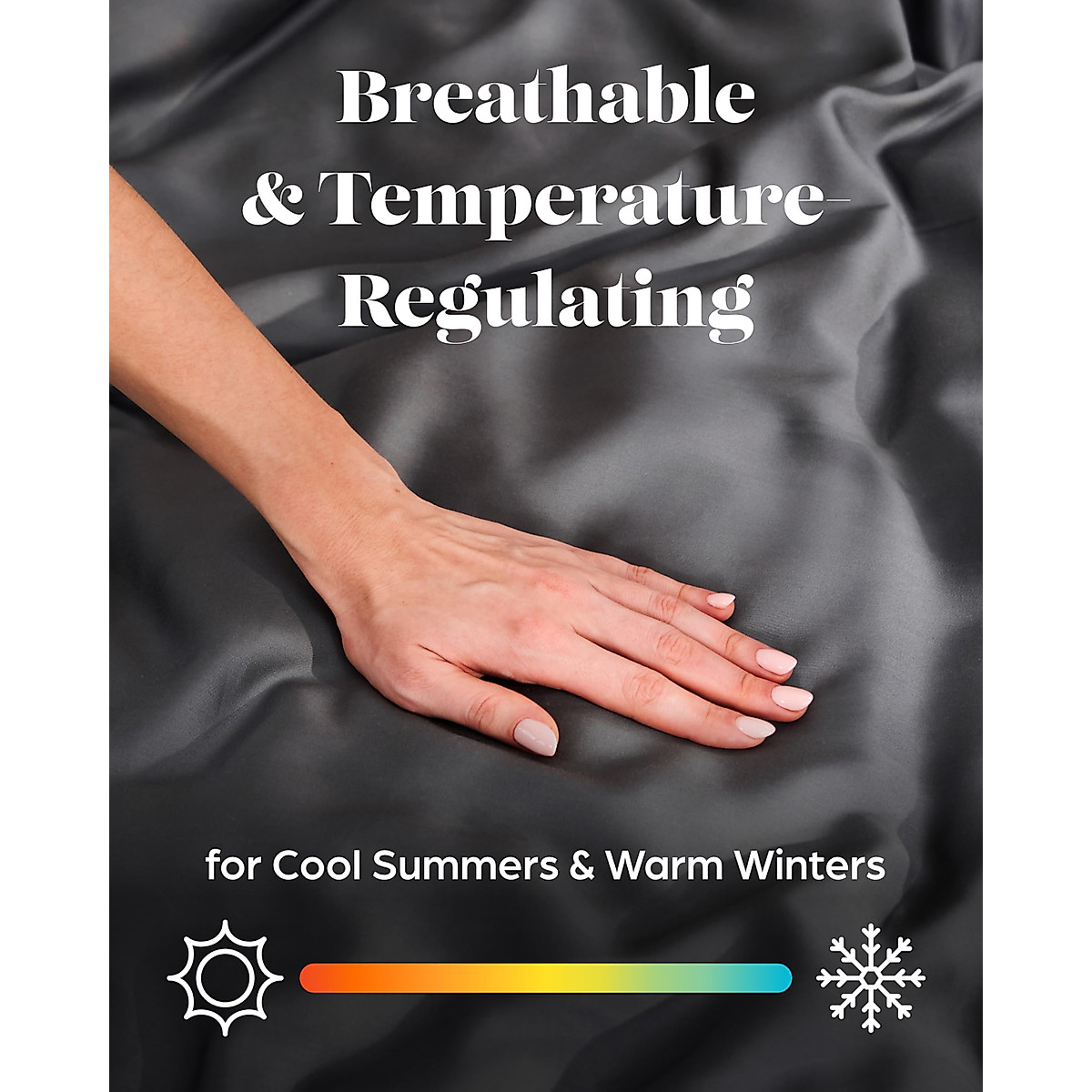 Lavish Comforts® Luxury Duvet Cover King Set | Premium 100% Viscose from Bamboo Duvet Cover King Set + 2 Pillow Cases | Winter Duvet Cover King | 104"x 86" w/ 8 Ties | King Charcoal | Luxe Gift Box