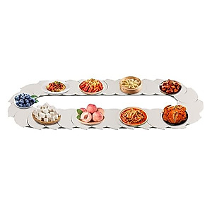 1.4m Food Serving Train Dining Table Turntable,360° Manual Swivel Adjustable Dining Table,Heavy Duty Rotating Turntable,Lazy Susan Dining Table,for Dining Room,Party,Banquet and Wedding Decor