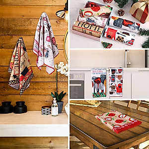 TanYiYi Kitchen Towels for Christmas Decorations-Microfiber Cleaning Cloth-5 Pack-21.6"x15.7"-Absorbent Dish Towels,Funny Tea Towels and Bar Towels, (Kitchen)