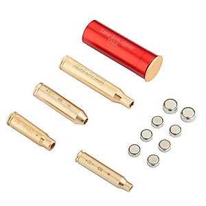 Laser Bore Sight, 308 Bore Sight Laser with 6 Batteries（2 Set Batteries）