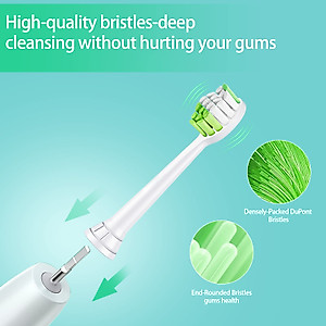 Electric Toothbrush Brush Replacement Heads, White, 8 Packs