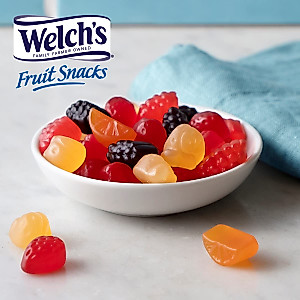 Welch's Fruit Snacks, Mixed Fruit & Summer Fruits Bulk Variety Pack, Perfect for School Lunches, Gluten Free, 0.8 oz Individual Single Serve Bags (Pack of 60)