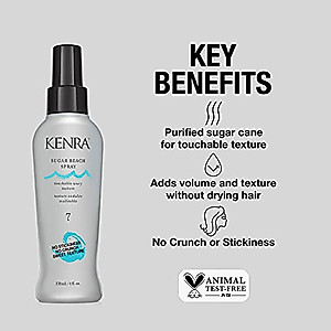 Kenra Sugar Beach Spray 7 | Texturizing Spray | Adds Volume & Texture Without Drying Hair | No Crunch Or Stickiness | All Hair Types | 4 fl. oz