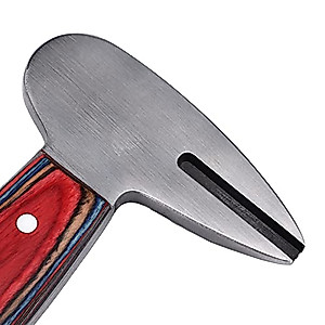 plplaaoo 6.7in Hoof Knife Sharpener, Double Sided Blade Farrier, Hoof Knife with Wooden Handle, Horse Shoe Knife Right Handed, Horses Hoof Trimming Tools for Horses Hoof Repairment, Tool Steel