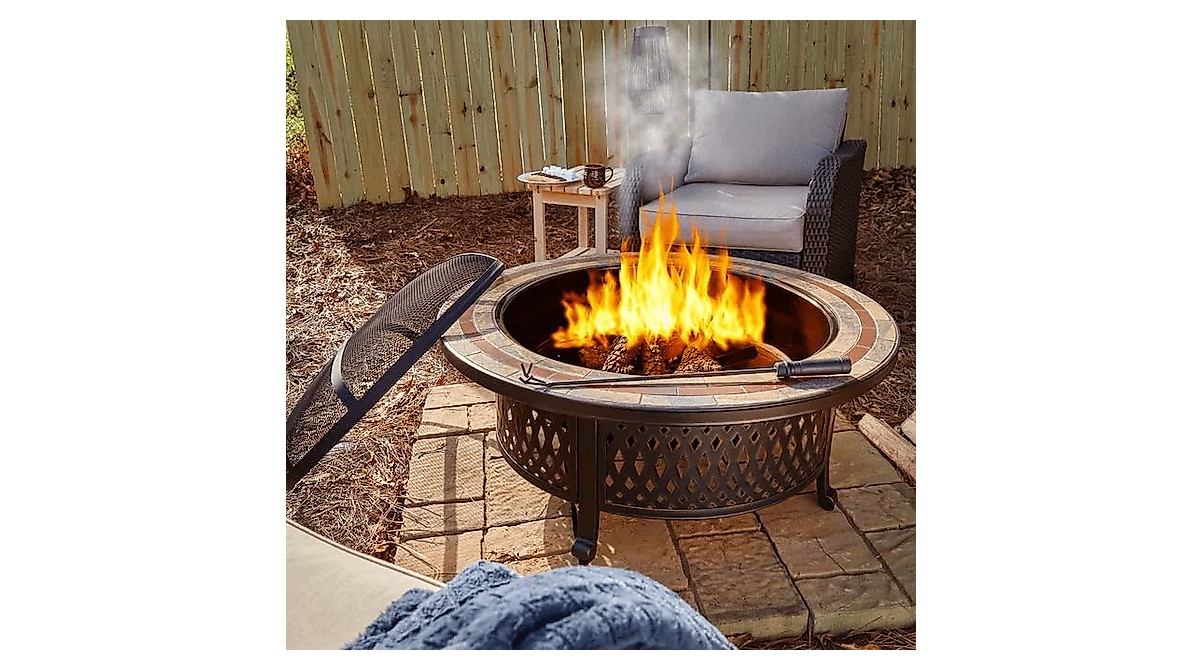 Sunjoy 40" Outdoor Fire Pit - Gather Around the Fire