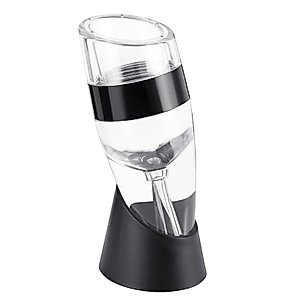 D&Slifei Wine Aerator Pourer and Decanter with Unique Aeration Device Enhances Flavors Wine with Smoother Finish, Best Gift for Wine Lovers and Sommeliers - Black