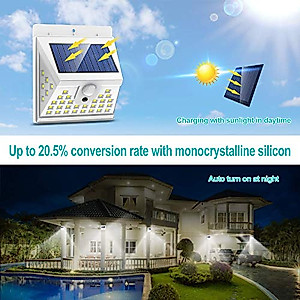 LANSOW Solar Motion Sensor Light Outdoor, [6 Pack/3 Modes/40 LED] Outdoor Lights Solar Powered Security Lights Wireless IP 65 Waterproof for Wall Deck Yard Garage Porch Garden Patio Fence(6pk-White)