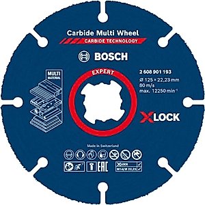 Bosch Professional 1x Expert Carbide Multi Wheel X-LOCK Cutting Disc (for Hardwood, Ø 125 mm, Accessories Small Angle Grinder)