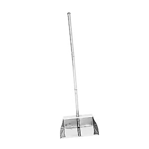 SEWOART Stainless Steel Trash Shovel Longs Handle Dustpan Heavy Duty Dustpan Garbage Floor Sweeper Dustpan Kitchen Dustpan Handheld Standing Pan Handled Shovel Industrial Dust Pan Silver
