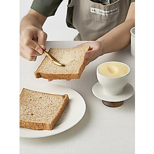 DOWAN French Butter Crock for Countertop, Ceramic Butter Dish with Waterline, Porcelain Butter Container for Spreadable Soft Butter, French Butter Dish with Lid