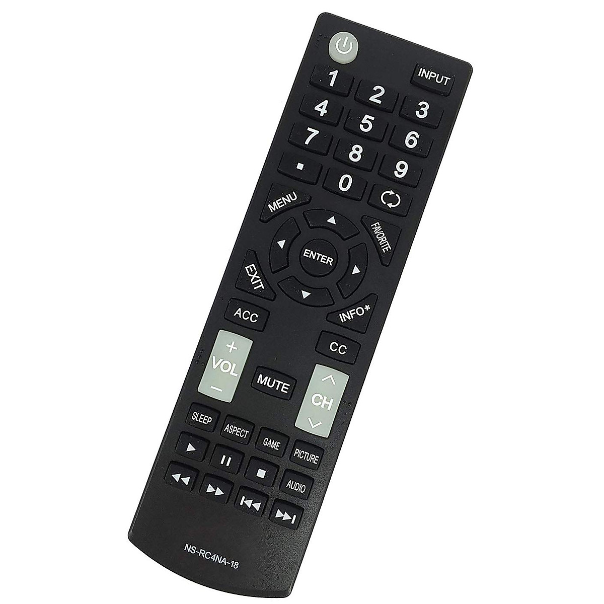 NS-RC4NA-18 Remote Control Compatible with Insignia TV NS-32D311NA17 NS-32D311MX17 NS-40D420NA18 NS-49D420NA18 NS-55D420NA18 NS-39D310NA17 NS-40D420MX18 NS-55D420MX18 NS-50D510NA17 NS-24D310NA19