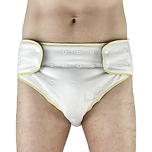 Adult Fitted Cloth Diaper: Incontinence Special Needs Washable Protective Briefs for Women and Men (1 Fitted Diaper, Small)