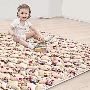 Vibe bear Baby Foam Play Mat, 50 x 50 Inches Baby Crawling Mat, Thicken One-Piece Baby Playmat, Non Slip Washable Baby Play Mat for Playing, Soft Floor Mat for Babies, Infants, Toddlers