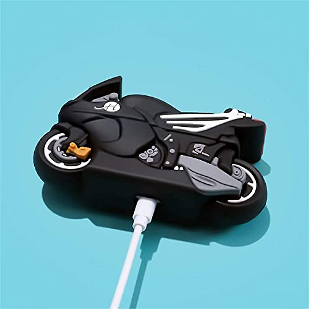 Black Case for Airpods Case,Airpods 2 Case,3D Cartoon Cool Airpod Design Man Boys Kids Shockproof Keychain Protective Soft Silicone Case for Airpods 1 & 2 Charging Case