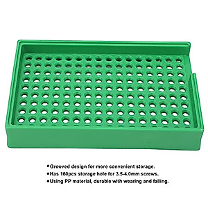 Bediffer Tool Tray Organizer, Screw Tray Holder Large Capacity 160 Holes Anti Static Easy Access for Hardware