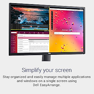 Dell SE2722H Monitor - 27-inch Full HD (1920 x 1080) 60Hz 8ms Display, HDMI/VGA Connectivity, AMD FreeSync Technology, Tilt Adjustability - Black