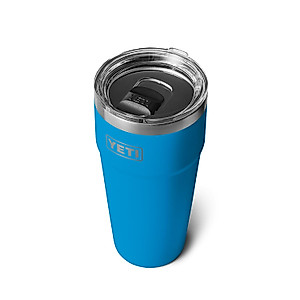 YETI Rambler 30 oz Stackable Tumbler, Stainless Steel, Vacuum Insulated with MagSlider Lid, Big Wave Blue