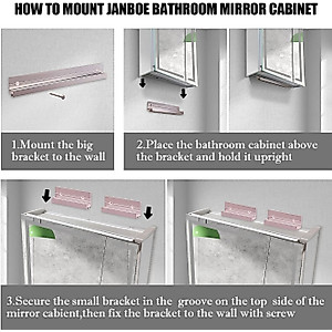 Janboe LED Medicine Cabinet,Bathroom Mirror Cabinet with Lights,24×28inch,Internal Light,USB Shaver Socket,3 Color,Dimmer,Demister,Detachable Side Mirror for Surface Mounted and Recess Mounted