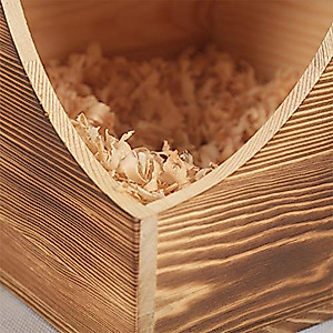 YARDWE Wood Bird House Bird Breeding Box Cage Natural Bird Nest Parakeet Nesting Box Bird Hut for for Finch Cockatiel Budgie Conure Parrot