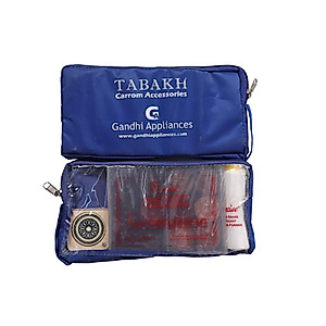 Precise Finest-20mm Carrom Board with Coins, Striker, and Powder by Tabakh