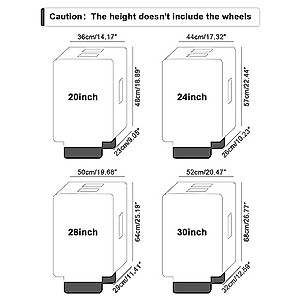 Luggage Cover for Suitcase Tsa Approved,Plastic Clear Travel Suitcase Protector Cover for 20 inch lugggage,Waterproof.