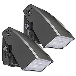 DAKASON (2 Pack) 30W LED Wall Pack, Dusk-to-Dawn Photocell, Adjustable Head, Full Cut-Off Security Light, 5000K 3300lm Replaces 100-150W HPS/HID IP65 Waterproof Outdoor Lighting Fixture, ETL Listed
