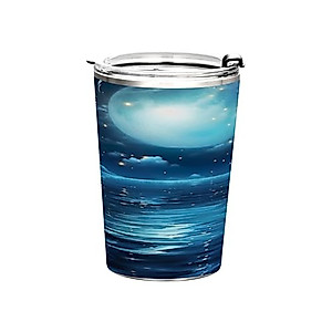 Wassud Night Sky 20 oz Tumbler with Lid and Straw Stainless Steel Double Wall Vacuum Tumblers Insulated Travel Coffee Mug for Cold and Hot Drinks