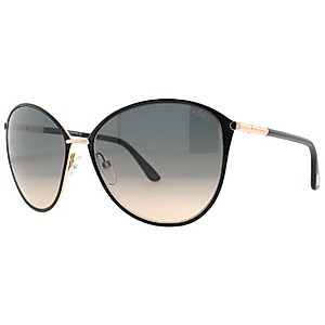 Tom Ford FT0320 Sunglasses - Shiny Rose Gold Frame, Gradient Smoke Lenses, 59 mm Lens FT03205928B