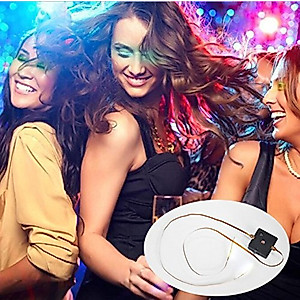 Yeyo LED Eyelashes Waterproof LED Light Eyelash Shining Eyeliner Charming Unique Eyelid Tape for Party Bar Nightclub Concerts Gift Halloween Day (Blue)