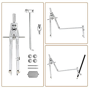 Mr. Pen- Professional Metal Compass with Wheel, Lock and Extension Bar for Geometry, Drafting, Math, Drawing, Compass for Geometry, Tool for Drawing Circles, Drawing Compass, Compass Drawing Tool
