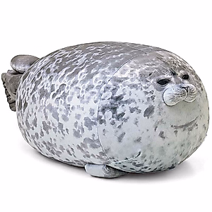ETAOLINE Chubby Blob Seal Pillow Cute Seal Plush Toy Cotton Stuffed Animals (Large)